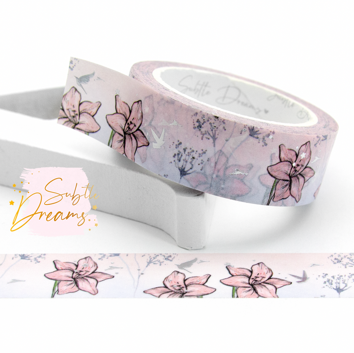 Bloom, baby bloom, hand painted floral washi – Subtle Dreams Co