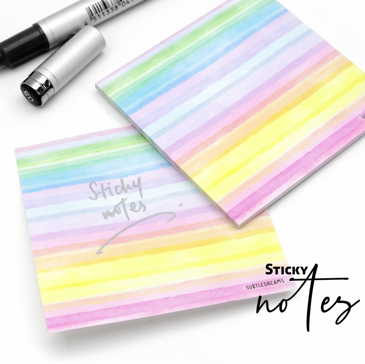 Rainbow sticky notes – Subtle Dreams Co